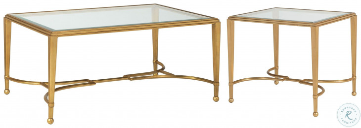 Metal Designs Gold Leaf Sangiovese Small Rectangular Cocktail Table ...