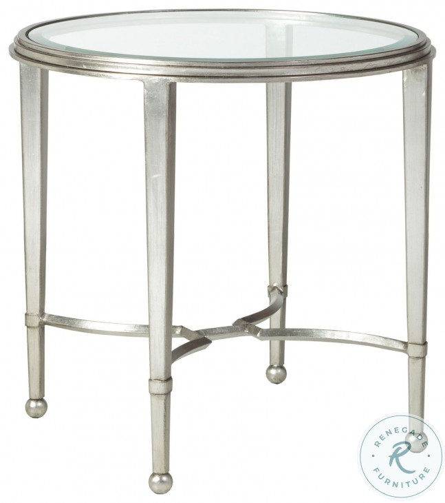 Metal Designs Silver Leaf Sangiovese Round End Table from Artistica ...