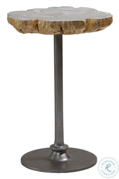Gregory Gold Leaf Spot Table from Artistica Home | Coleman Furniture