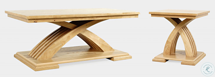 Anthology Natural Curved Base End Table From Jofran | Coleman Furniture