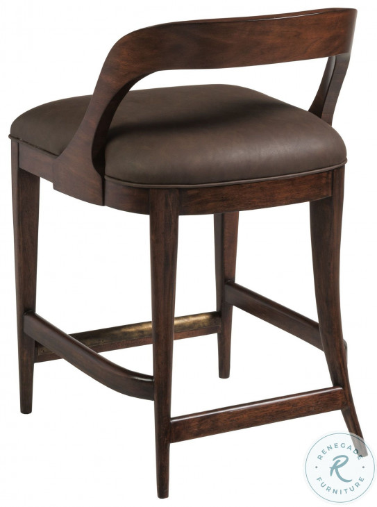 Signature Designs Rich Chocolate Brown Beale Low Back Counter Height ...