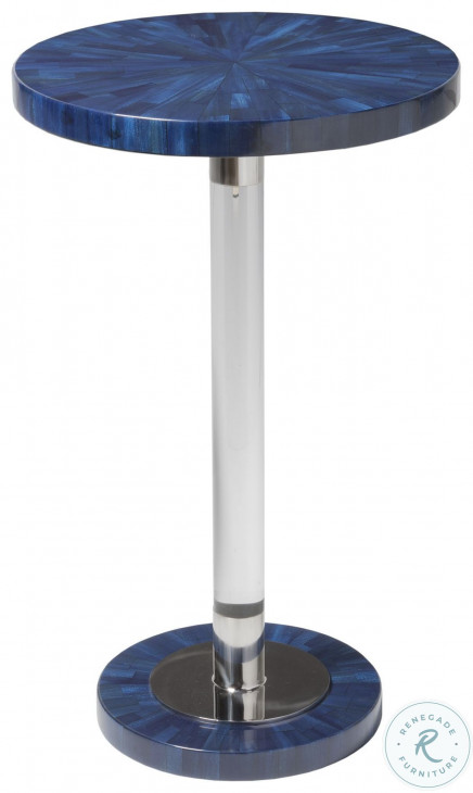 Signature Designs Rich Navy Blue Invicta Round Spot Table From Home ...