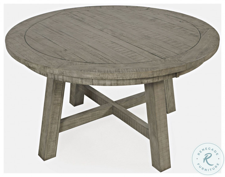 Telluride Driftwood Gray Round Extendable Dining Table From Jofran ...