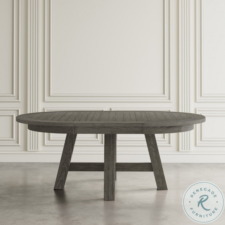 Telluride Driftwood Gray Round Extendable Dining Table From Jofran ...