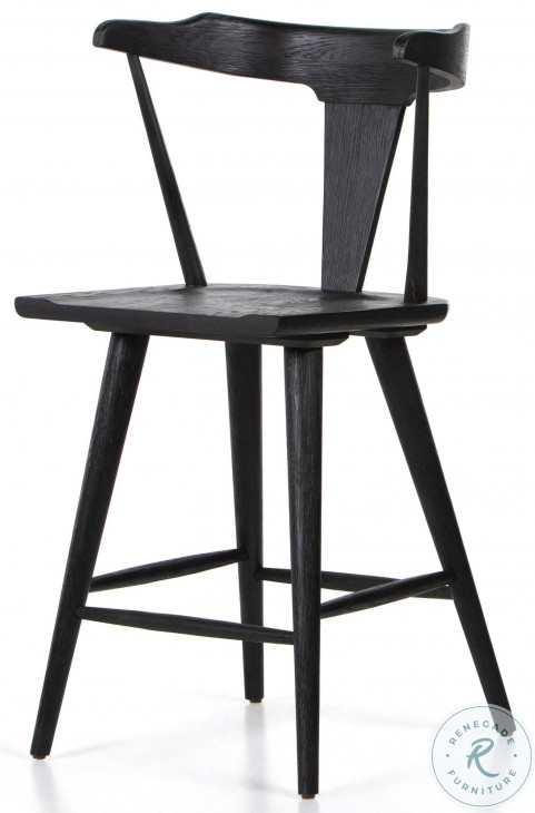 Ripley Black Oak Counter Height Stool from Four Hands | Coleman Furniture