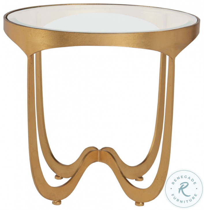 Metal Designs Gold Leaf Sophie Round End Table from Artistica Home ...