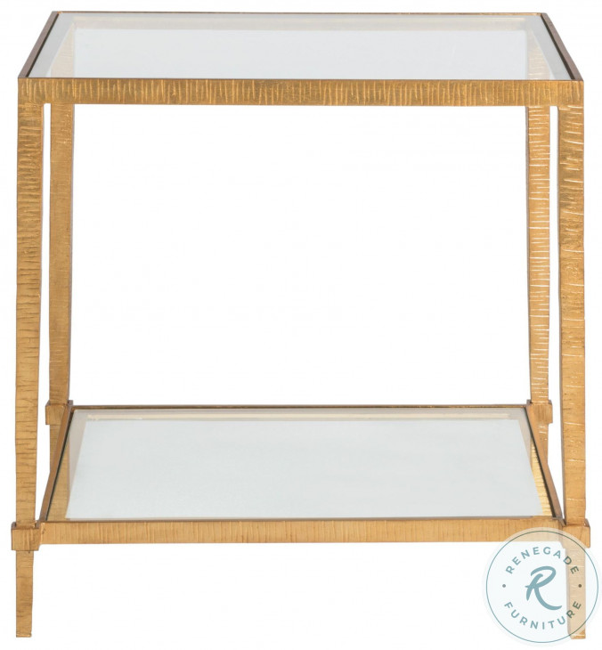 Metal Designs Gold Leaf Claret Rectangular End Table from Artistica ...