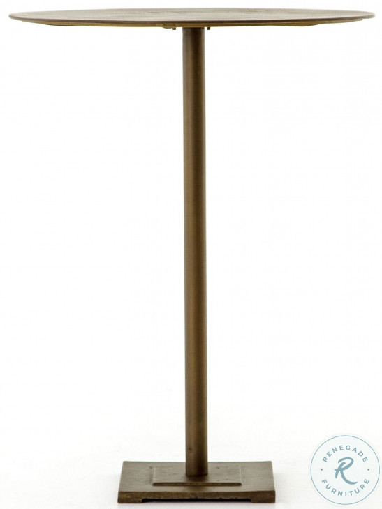 Fannin Acid Aged Brass Bar Table from Four Hands | Coleman Furniture