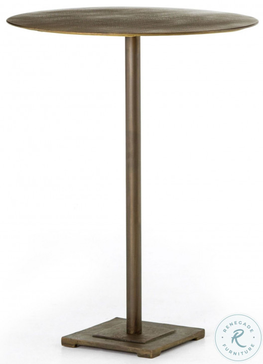 Fannin Acid Aged Brass Bar Table from Four Hands | Coleman Furniture