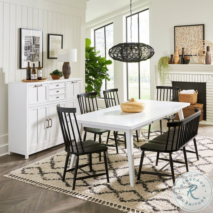 Capeside Cottage White Rectangular Leg Extendable Dining Table From No ...