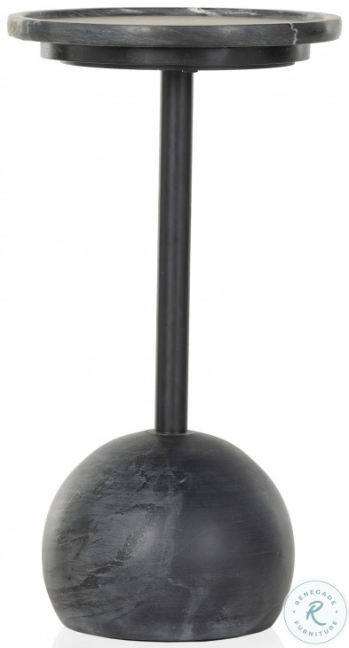 Viola Black Marble Accent Table from Four Hands | Coleman Furniture