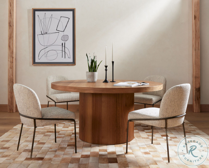 Hudson Natural Yukas Round Dining Table from Four Hands | Coleman Furniture