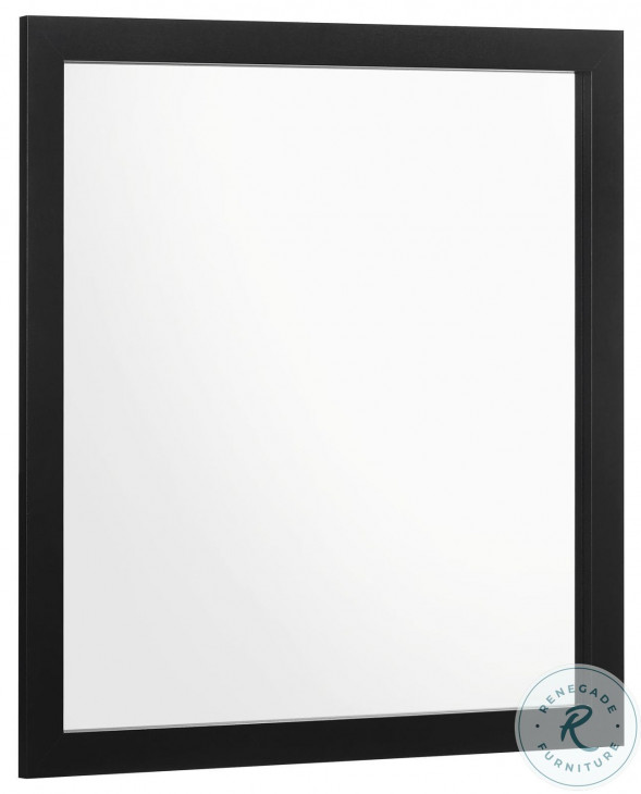 Kendall Black Square Mirror From Coaster | Coleman Furniture
