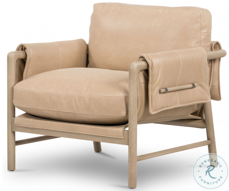 Harrison Palermo Nude Leather Chair from Four Hands | Coleman Furniture