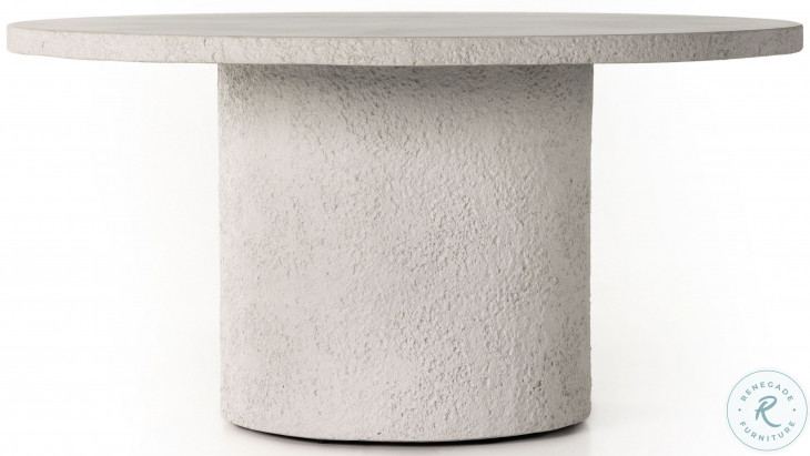 Otero Matte White Round Outdoor 60" Dining Table from Four Hands ...