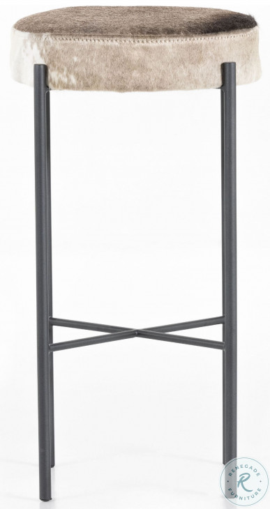 Nocona Speckled Hide Bar Stool from Four Hands | Coleman Furniture