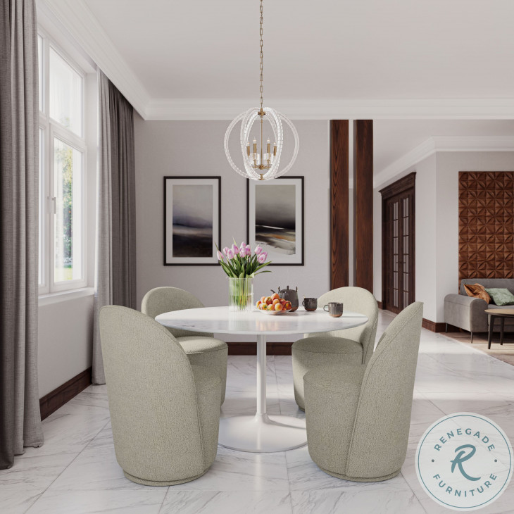 Landon Gray Upholstered Swivel Dining Chair Set of 2 From Jofran | Coleman Furniture