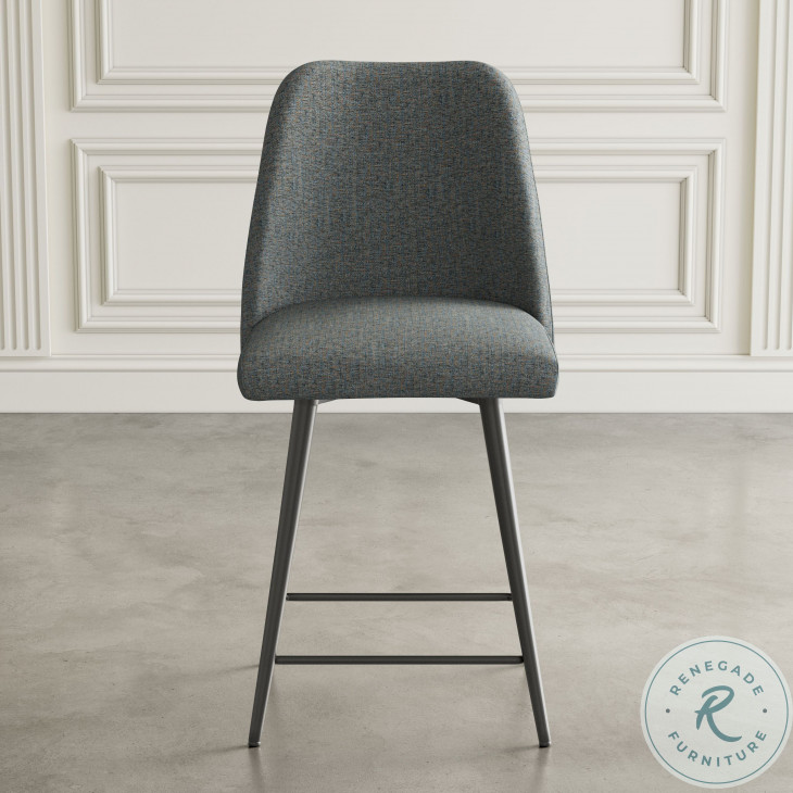 Macey Blue Upholstered Counter Height Stool Set of 2 From Jofran ...