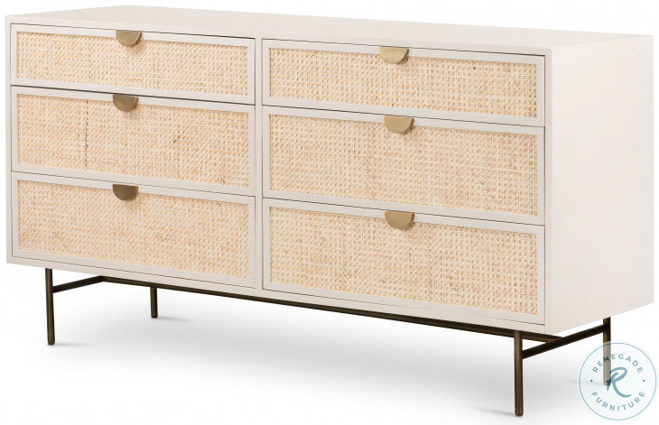 Luella Matte Alabaster 6 Drawer Dresser from Four Hands | Coleman Furniture