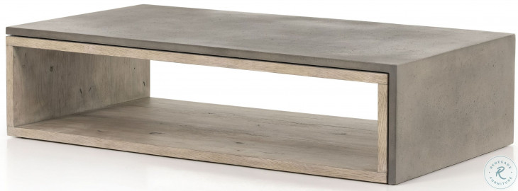 Faro Dark Grey Concrete Coffee Table from Four Hands | Coleman Furniture