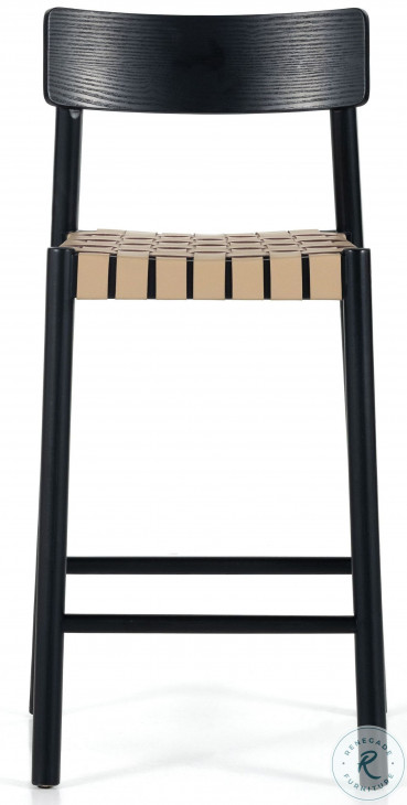Heisler Almond Leathr Blend Counter Height Stool from Four Hands ...