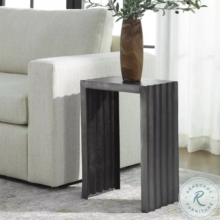 Harbor Haven Antiqued Nickel Aluminum Accent Table From Soul ...