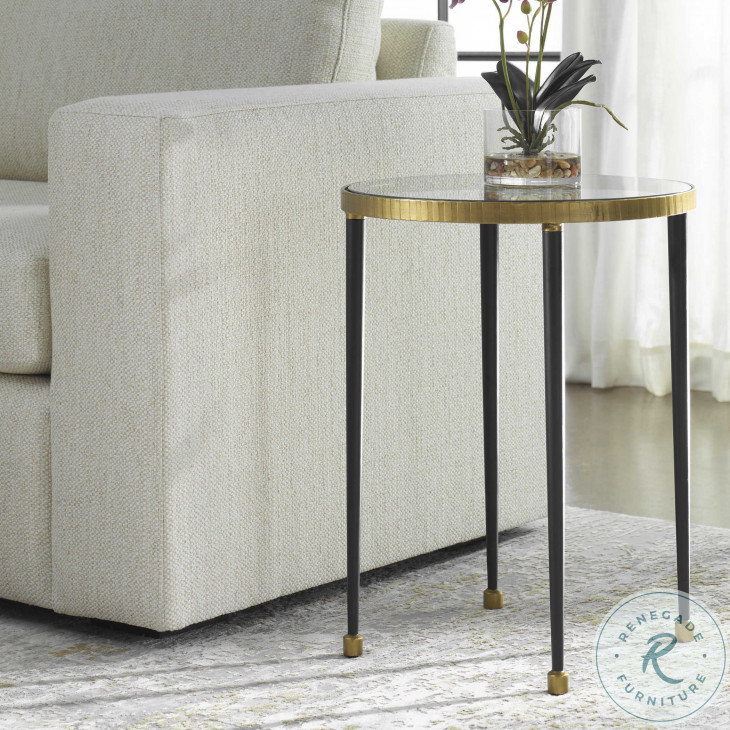 Stiletto Antique Gold Side Table From Uttermost | Coleman Furniture