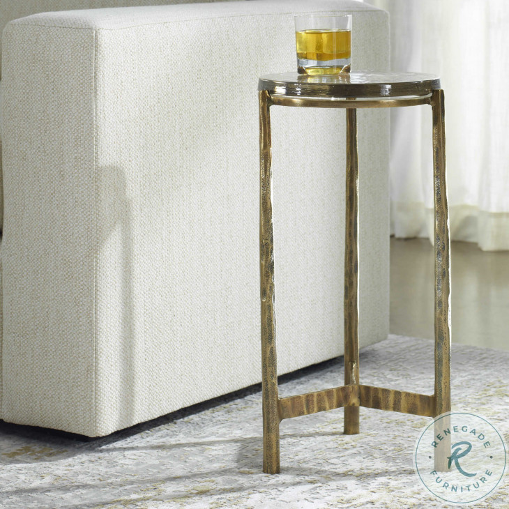 Eternity Antique Brass Accent Table From Uttermost | Coleman Furniture