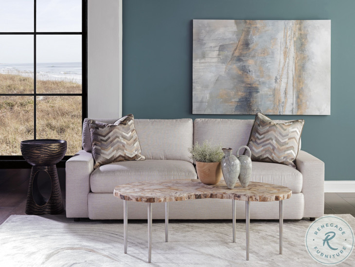 Signature Designs Fossilized Shell And Silver Caldera Kidney Cocktail ...