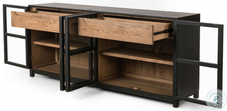 Millie Drifted Matte Black Large Sideboard from Four Hands | Coleman ...