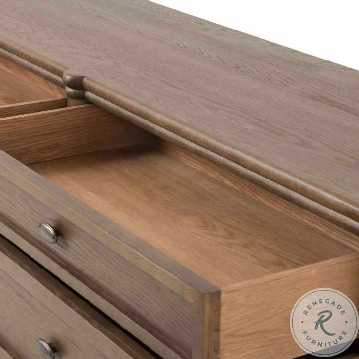 Toulouse Toasted Oak 6 Drawer Dresser from Four Hands | Coleman Furniture