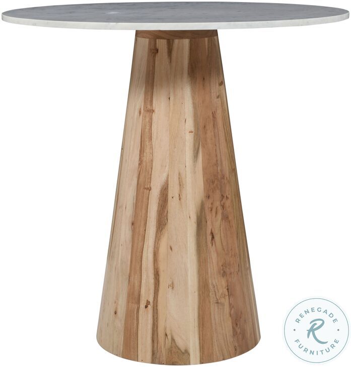 Nolan Natural Pedestal And Marble 30" Round Dining Table From Jofran ...