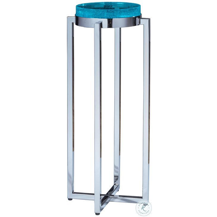 Photic Sky Blue and Chrome Spot Table From Artistica Home | Coleman ...