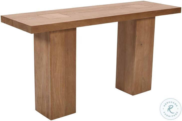 Sequoia Rustic Brown Double Pedestal 58" Sofa Table From Jofran ...