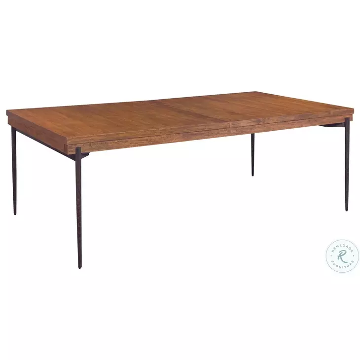 Bedford Park Brown And Black Rectangle Extendable Dining Table From ...