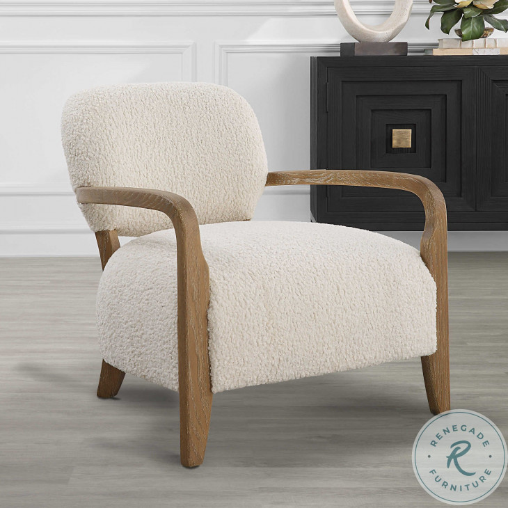 Telluride Natural Faux shearling Accent Chair From Uttermost | Coleman ...