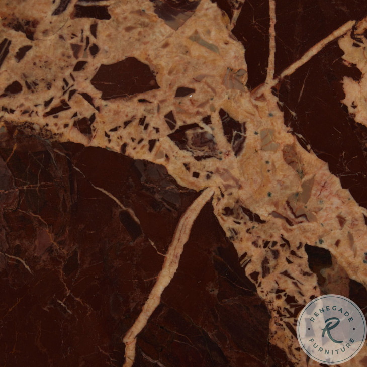 Zion Merlot Marble Small Coffee Table from Four Hands | Coleman Furniture