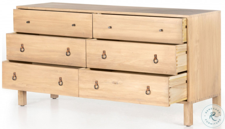 Isador Dry Wash Poplar 6 Drawer Dresser from Four Hands | Coleman Furniture