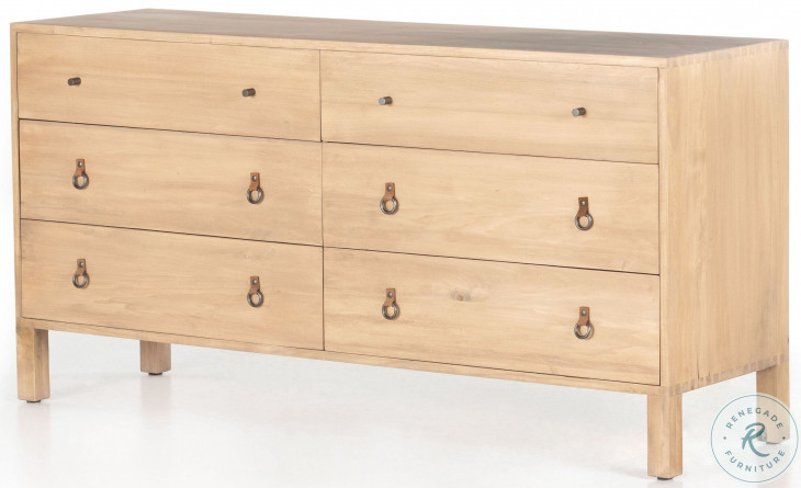 Isador Dry Wash Poplar 6 Drawer Dresser from Four Hands | Coleman Furniture