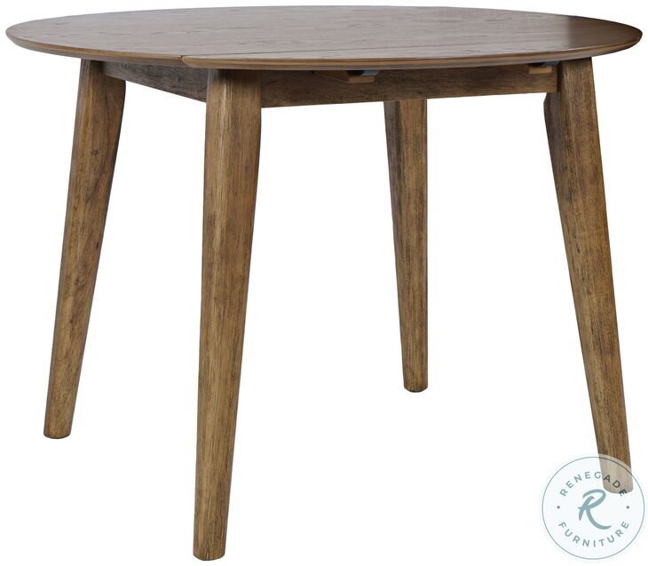Percy Chestnut Drop Leaf 42" Round Dining Table From Jofran | Coleman ...