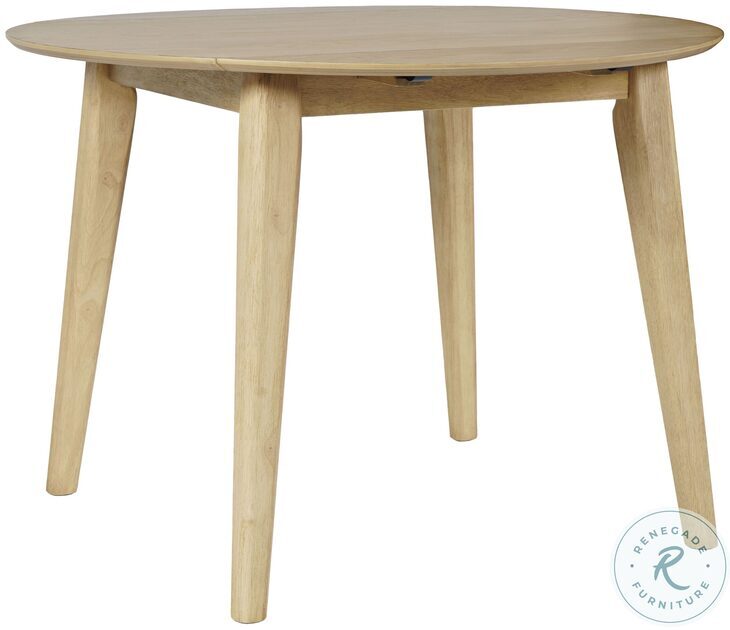Percy Natural Drop Leaf 42" Round Dining Table From Jofran | Coleman ...