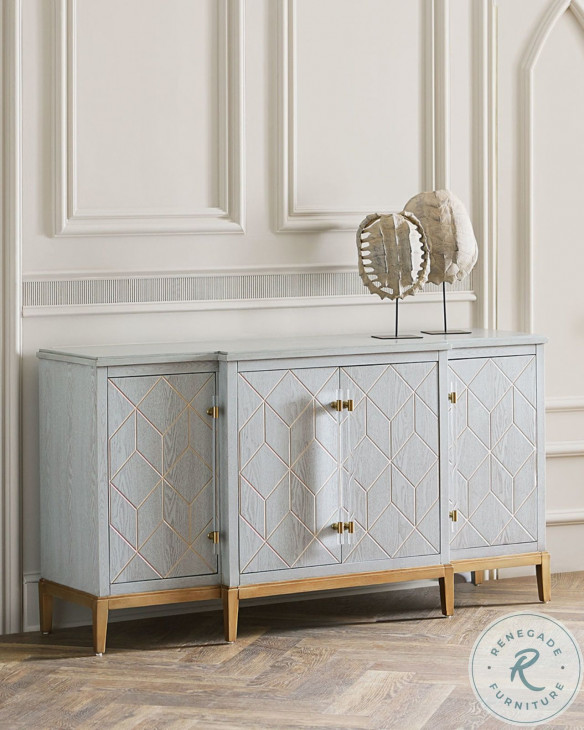 Metro Oyster White And Bronzed Metal Server from Bassett Mirror ...