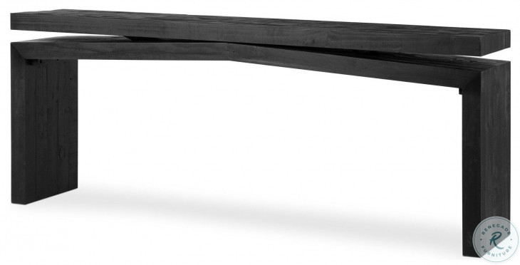 Matthes Aged Black 94" Console Table From Four Hands | Coleman Furniture