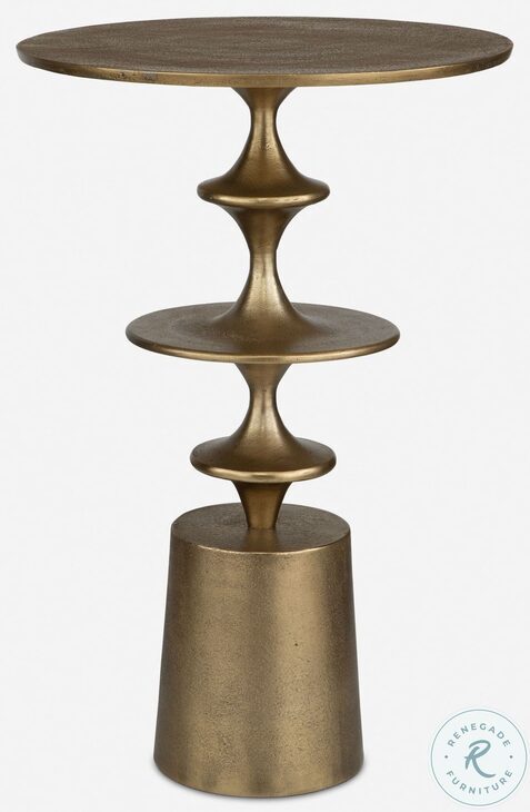 Flight Antique Brass Accent Table From Uttermost | Coleman Furniture