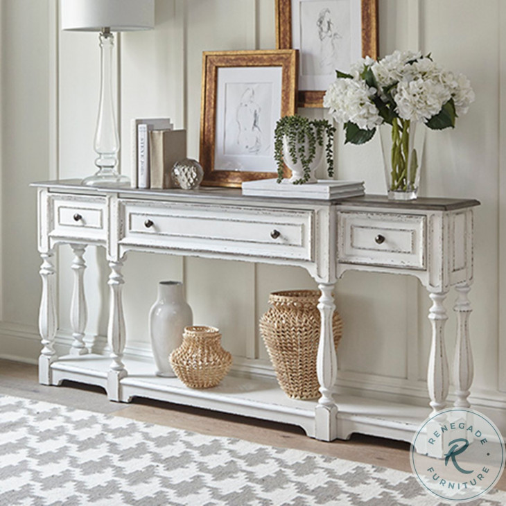 Magnolia Manor Antique White 72" Hall Console from Liberty | Coleman ...