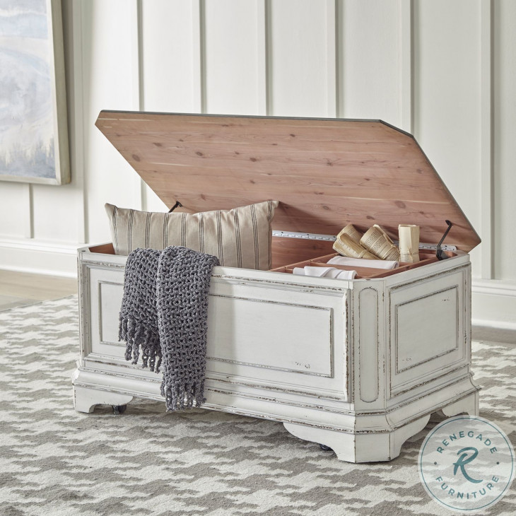 Magnolia Manor Antique White Storage Trunk From Liberty Furniture ...