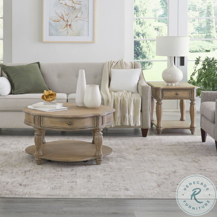 Magnolia Manor Weathered Bisque End Table From Liberty Furniture ...