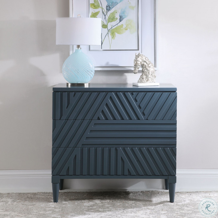 Colby Deep Sea Blue Drawer Chest from Uttermost | Coleman Furniture