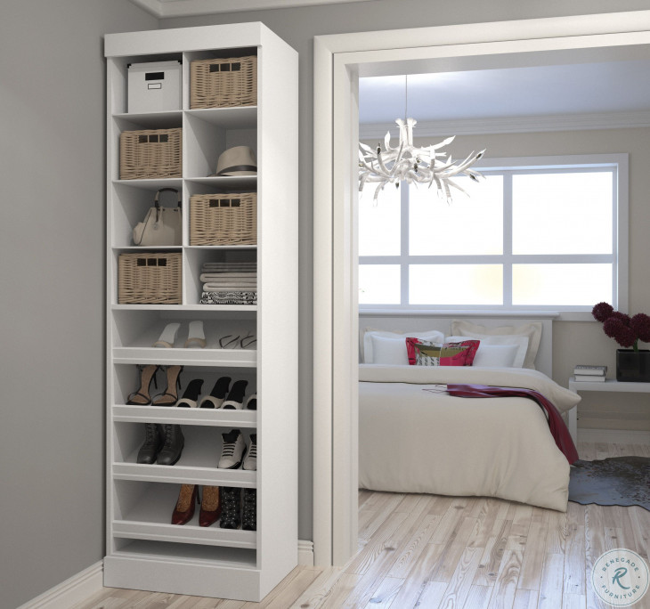 Pure White 25" Cubby Multi-Storage Unit from Bestar (26164-17 ...