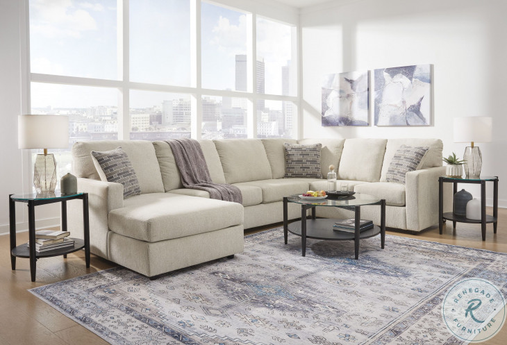 Edenfield Linen 3 Piece Sectional with LAF Chaise From Ashley Furniture ...